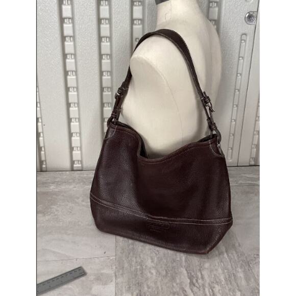 Coach | Bags | Simple Coach Elegant Brown Pebble Leather Medium ...